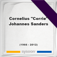 Cornelius "Corrie" Johannes Sanders †46 (1966 - 2012) Online memorial [en]