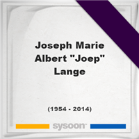 Joseph Marie Albert "Joep" Lange †59 (1954 - 2014) Online memorial [en]