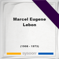 Images of Marcel Eugene Lebon †65 (1908 - 1973) [en]